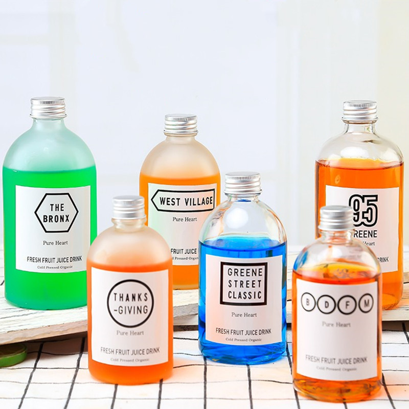 Custom Made Orange Juice Container - 12oz with Metal Lid