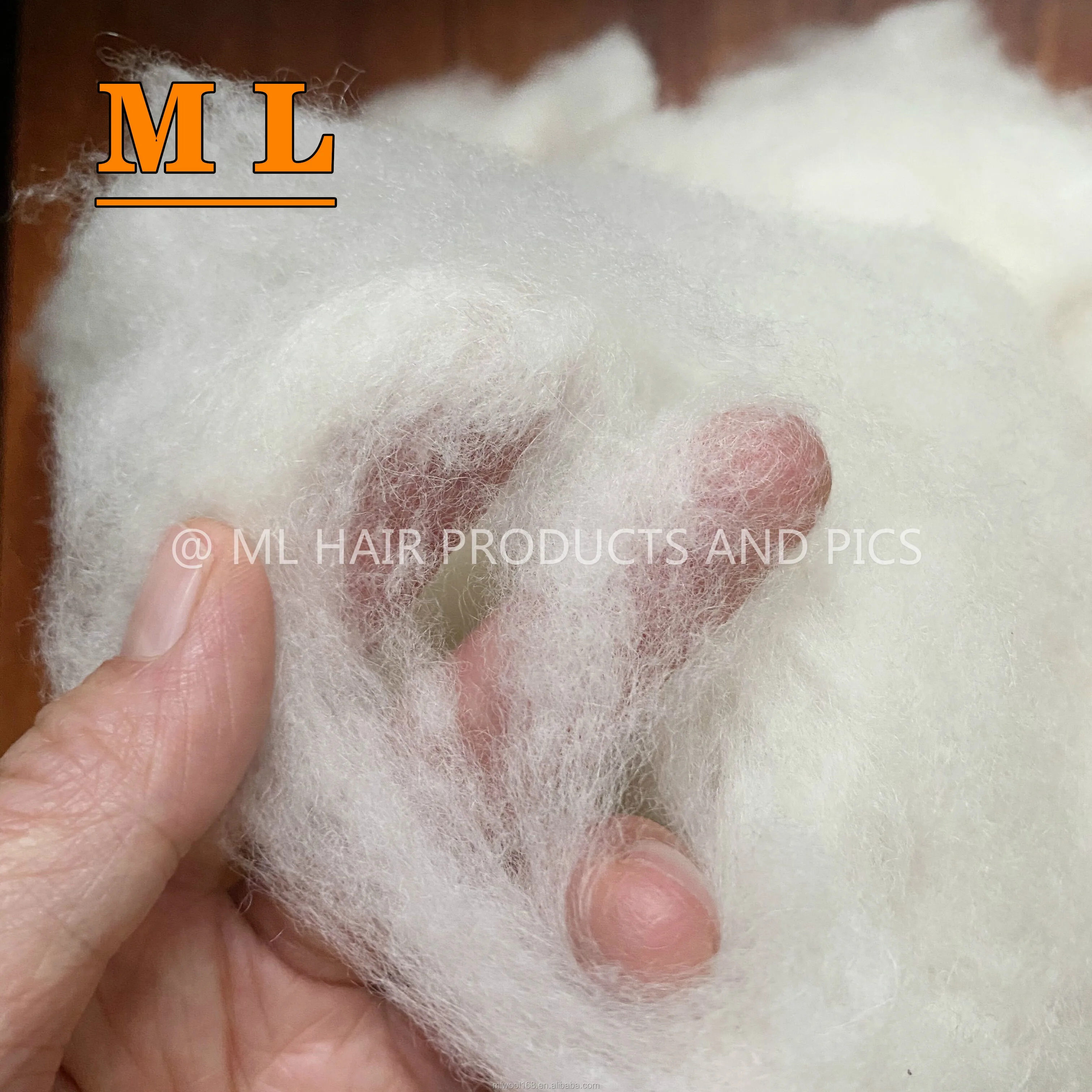 Free Sample 100% Raw Dehaired Sheep Cashmere Fiber 21mic