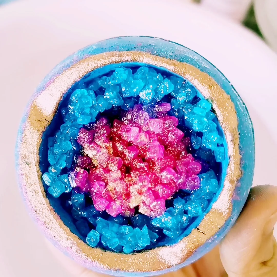 Natural Bath Fizzer With Shimmer Bubble Geode Bath Bomb - Buy Natural ...