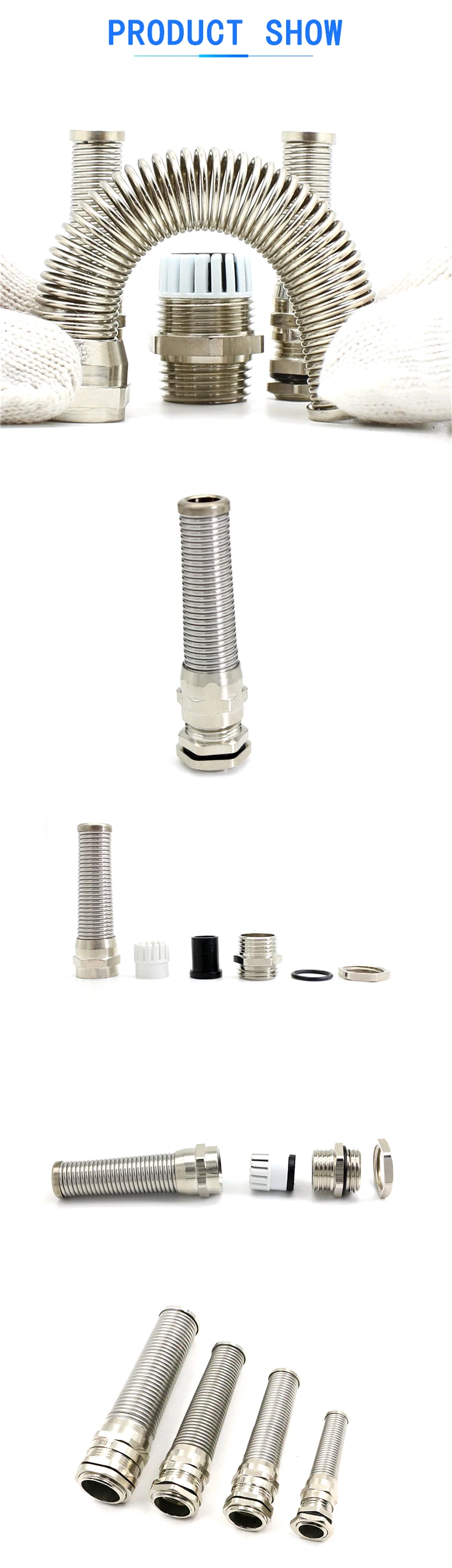 High Quality Stainless Steel Inox Spiral Strain Relief Cable Glands ...