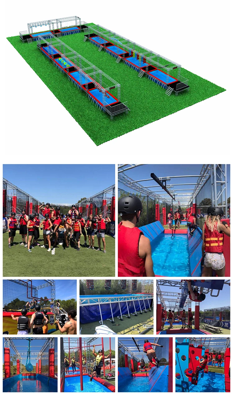 Ninja Warrior Obstacles with Pool - Stimulate Kids' Curiosity