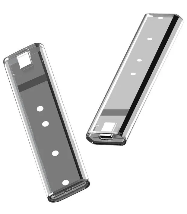 Portable Transparent Ngff M2 Ssd Case M.2 To Usb 3.1 Type-c Sata ...