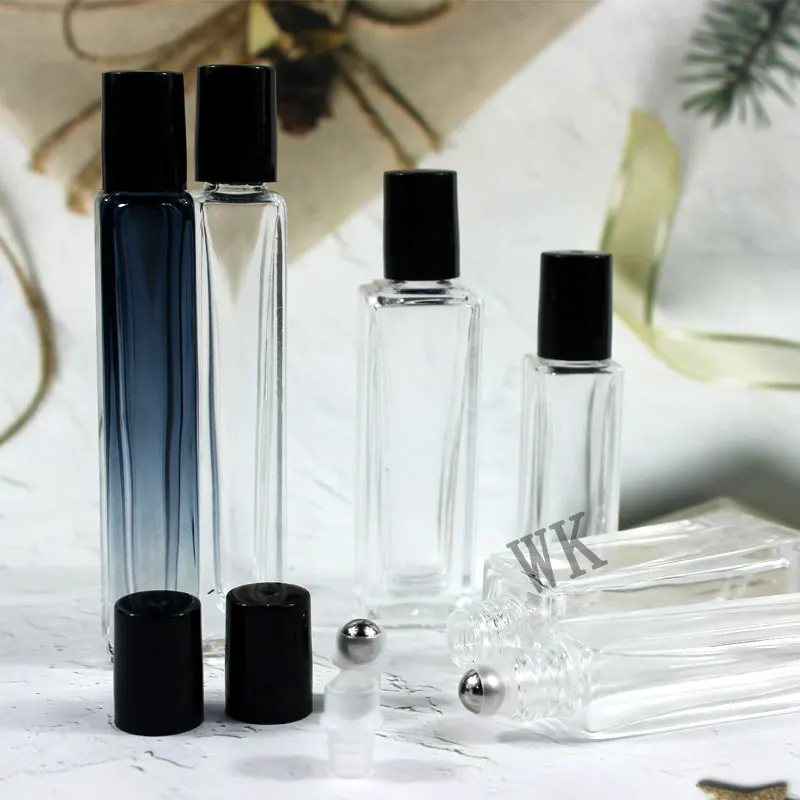 10ml glass gradient perfume square bottle Fancy Essential Oil Glass ...