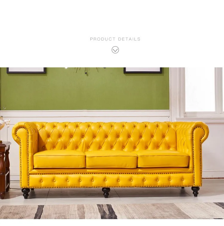 Yellow Classic Sofa,Chesterfield Sofa And Leather Chesterfield Sofa ...