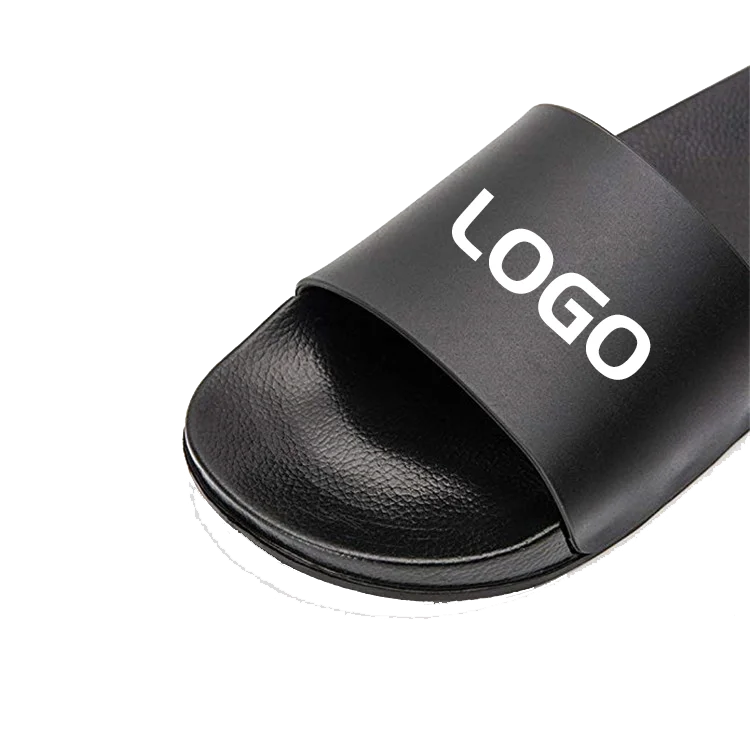 Hot Sale Blank Slippers For Men Summer Black Slide Sandals - Buy Black ...
