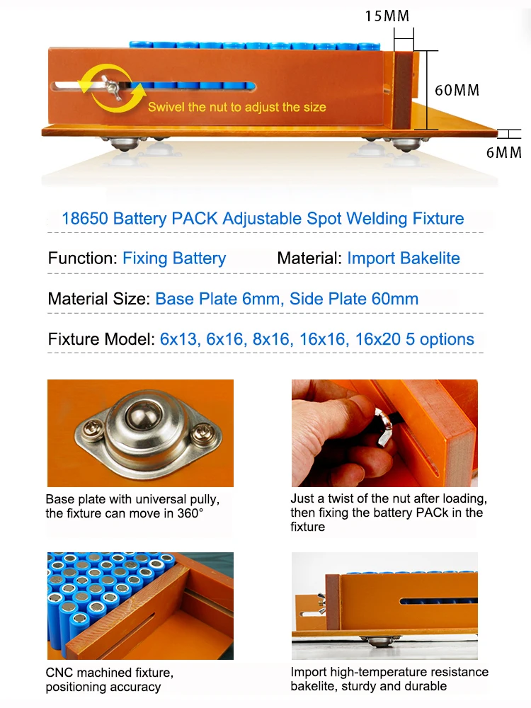 Adjustable Battery Pack Spot Welding Fixtures Weld Holders Weld Clamp ...