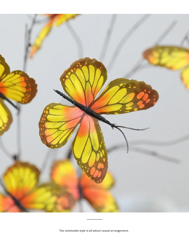 Xiaohongshu 5-Head DIY Latex Butterfly Flower Decorative Plants Hot ...