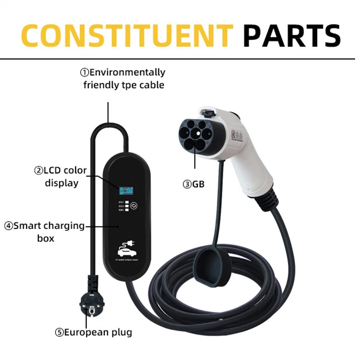 16A 3.5KW GBT EV Charger - Fast Portable EV Charging Station