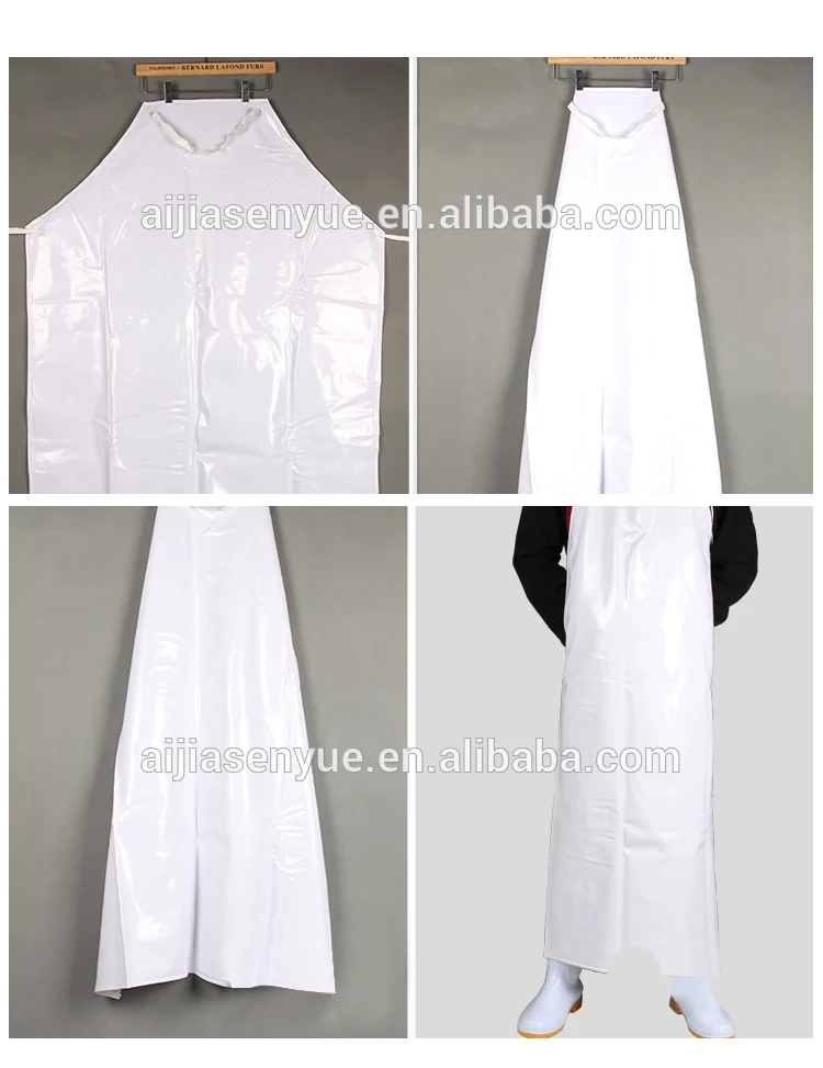 White Chemical Industrial Pvc Apron Waterproof Rubber Apron - Buy ...