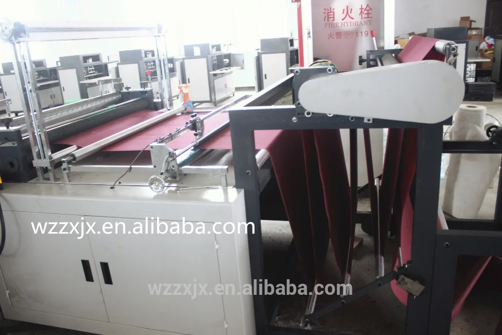 Auto Non Woven Roll Cross Cutting Machine With Handle Sealing For Bag ...