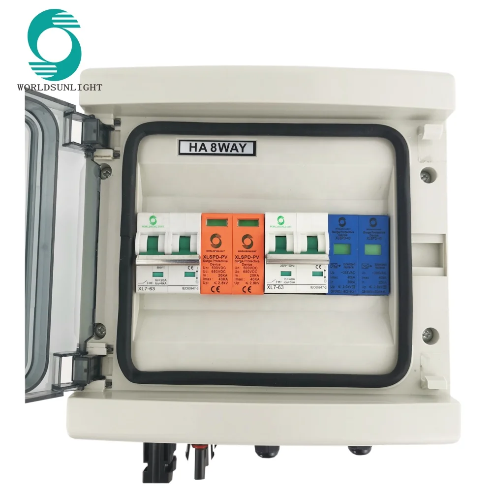 WSDB-PV Series IP65 550V DC Solar PV Array Strings Combiner Box