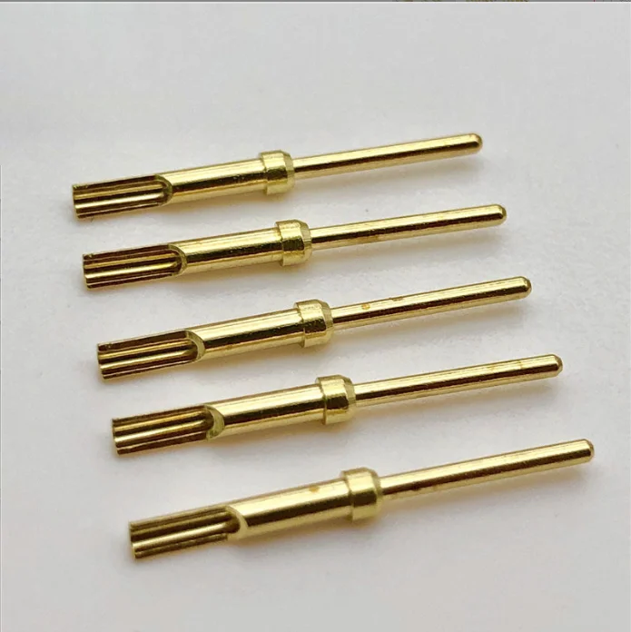 1mm Circular Connector Crimp Contacts - Brass Pin Gold Plated