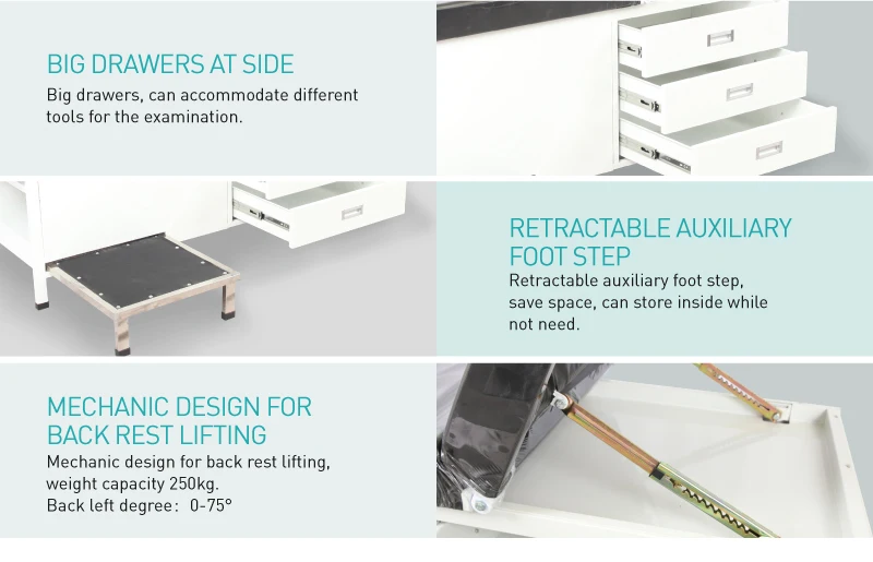A051 Saikang Hospital Furniture - Durable Examination Table