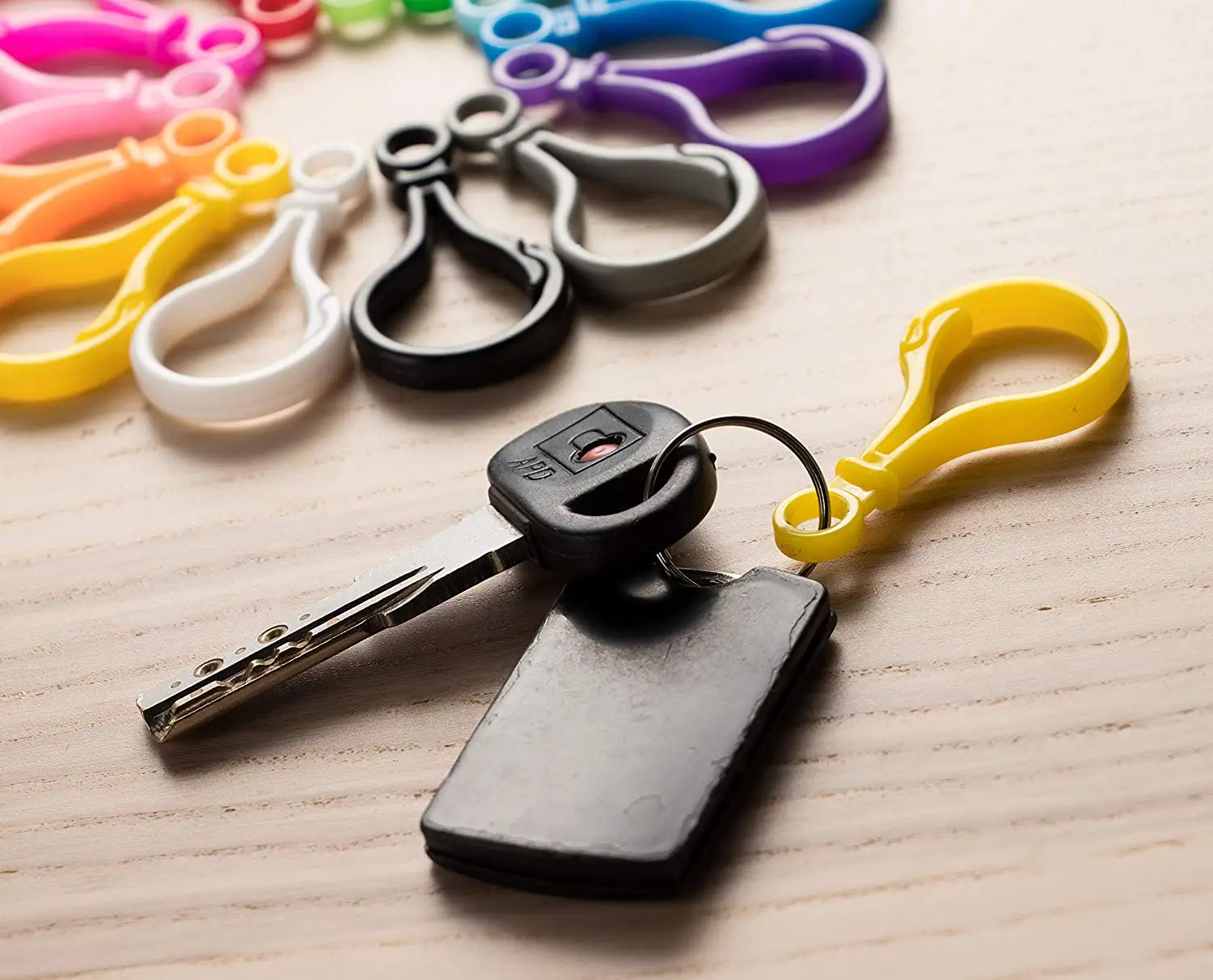 Plastic Buckles Bulb Snap Hook For Toy Key Ring Chain Colorful Hard ...