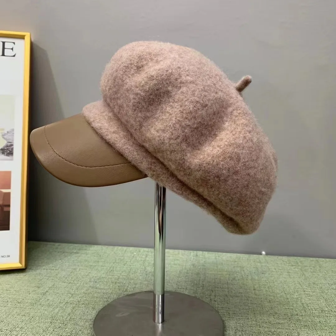 Luxure Custom Designer Women Wool Beret Cap Men Winter Berets Cashmere ...