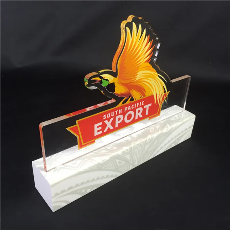 3d Laser Engraving Etched Black/white Led Acrylic Sign - Buy Led ...