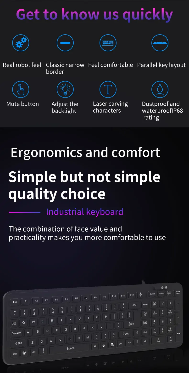 Us Waterproof Hospital Keyboard,silicon Usb Computer Ip68 Medical ...