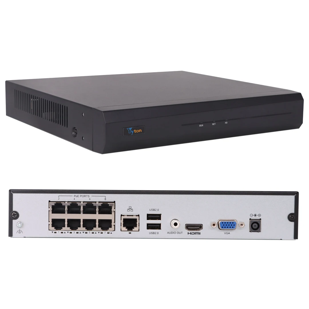 Nvr安全系统4k Nvr 4k Oem Odm支持ai Poe摄像头实时手机视图p2p 8通道h265 - Buy Nvr,Nvr 4k ...