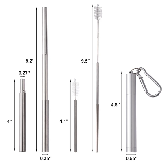 Retractable Straw - Portable & Eco-Friendly Stainless Steel