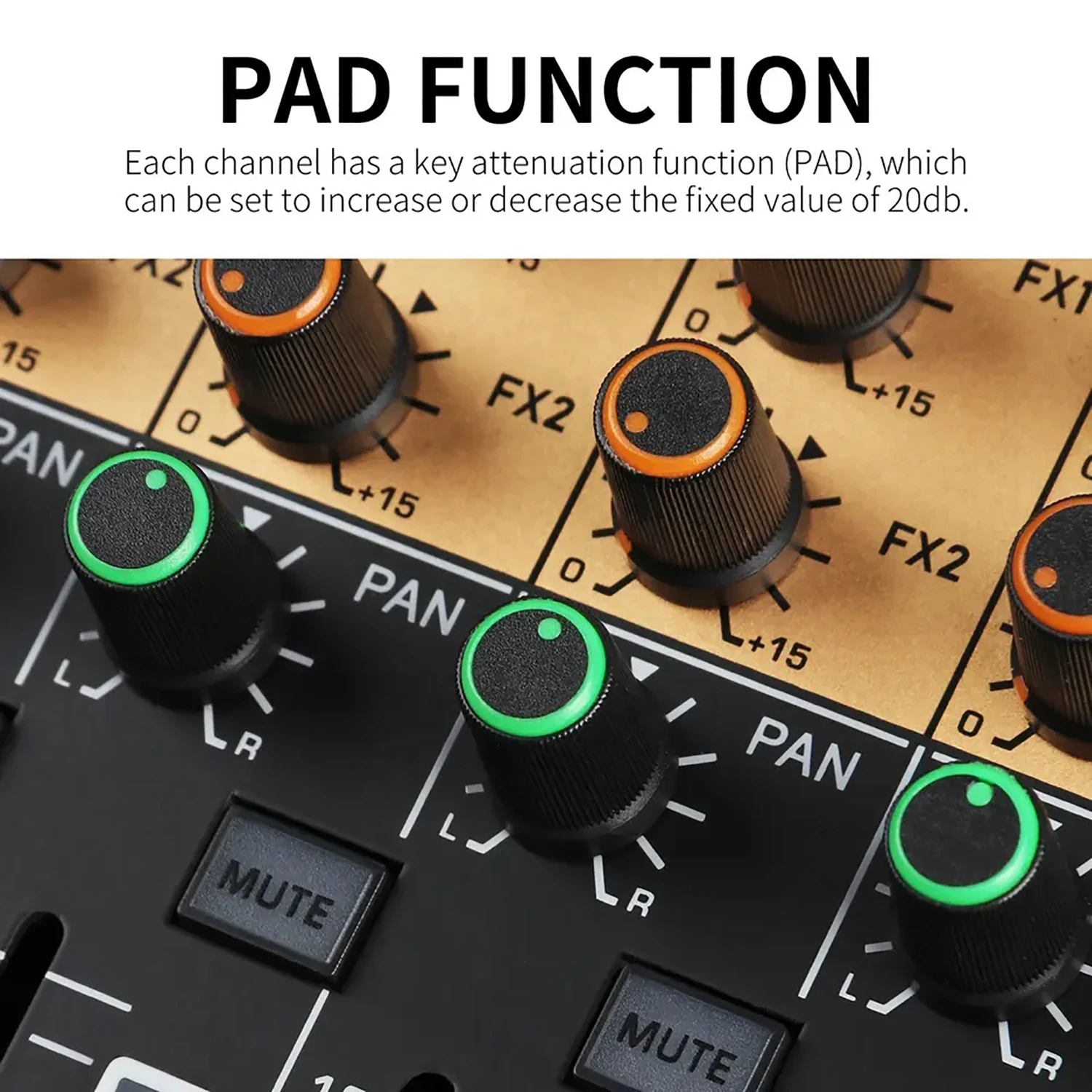GAX-TFB24 Dual DSP Effectors & Dual 7 Bands EQ Adjustments