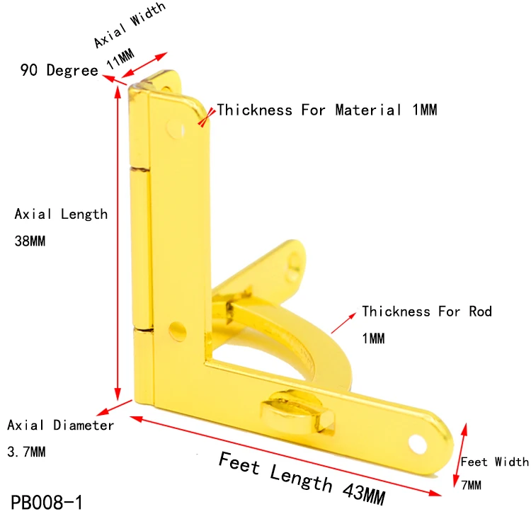 Chinese Made Box Quadrant Hinge Lowes - 11.3gram Net Weight