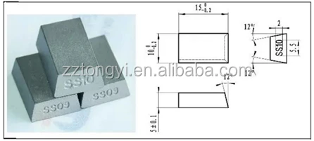 Tungsten Carbide Tips SS10 for Cutting, 15x10x5 mm, ISO 9001 Certified ...