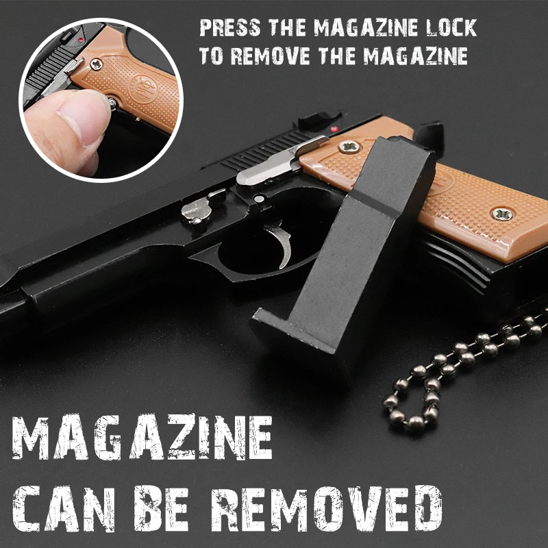 92F Mini Metal Pistol for Toy Gun Keychain Miniature Model Pendant for ...