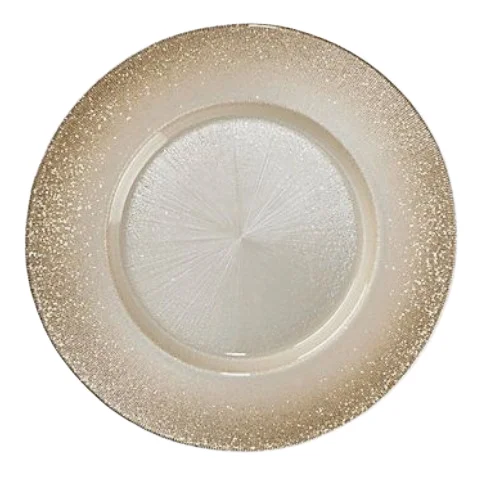 Contemporary Style Gold Finished Plates Metal Charger Plate For Home ...