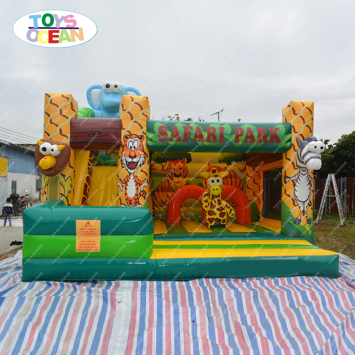 2024 New Jungle Animal Inflatable Safari Park Bouncer House
