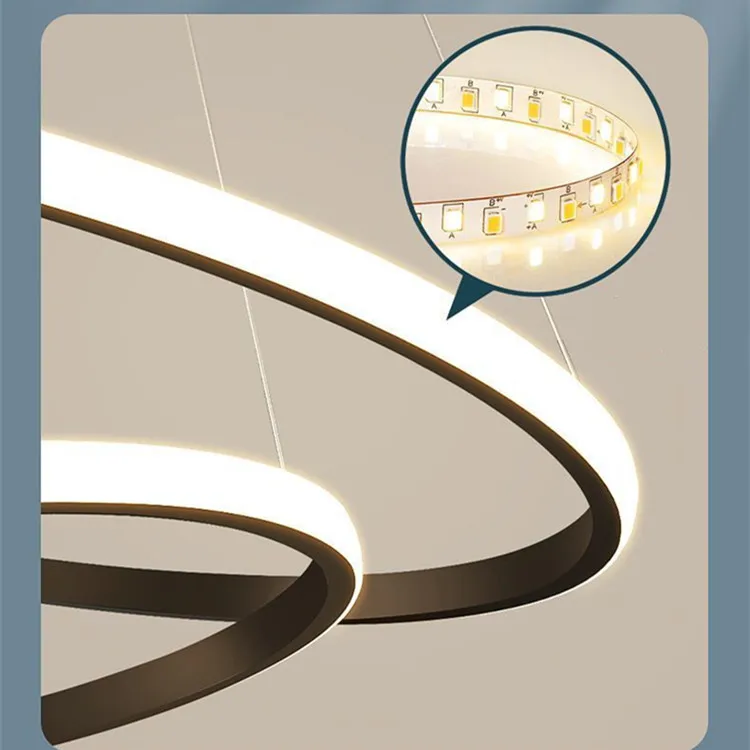 Modern Style Led Ceiling Light Circle Hanging Pendant Ring Lamps ...
