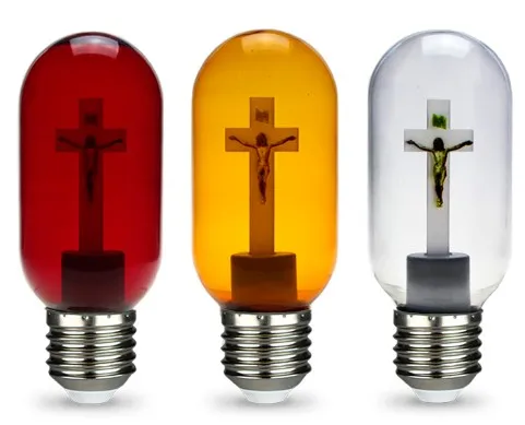 T30 90-265V 0.5W Church Lighting Edison Bulbs - Light Jesus Cross Bulb