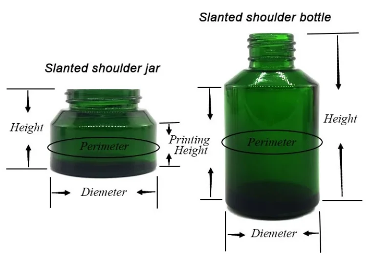 Unique Design Slanted Shoulder Recyclable Cosmetic Glass Bottles And ...