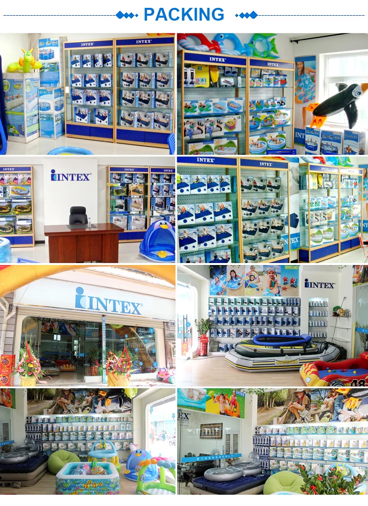 Intex 56483 Swim Center Family Pool Inflatable Square Swimming Pool For ...