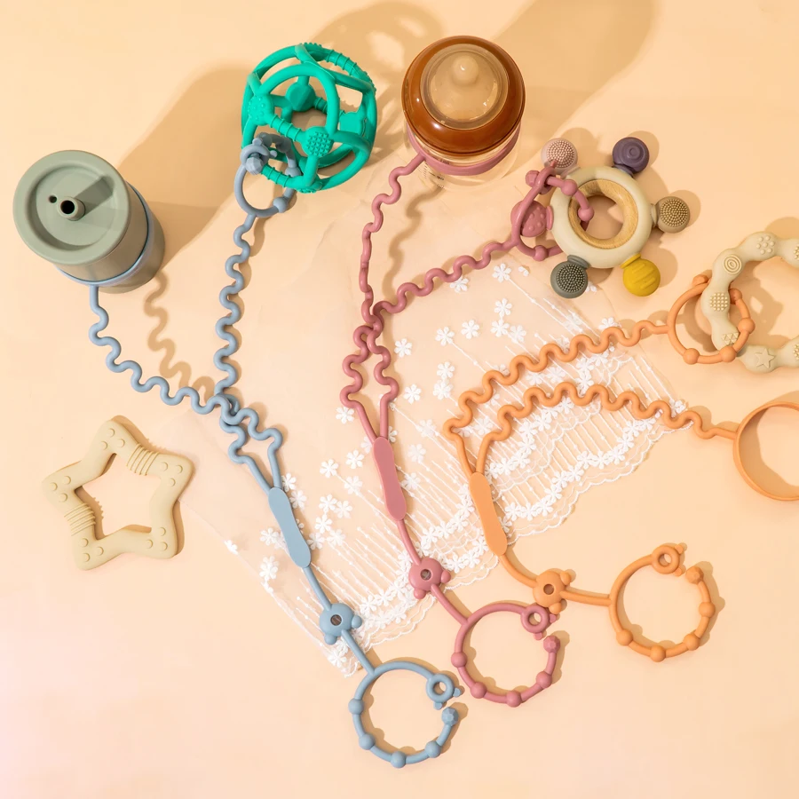 Multifunctional Baby Pacifier Chain Soft Flexible Baby Silicone ...