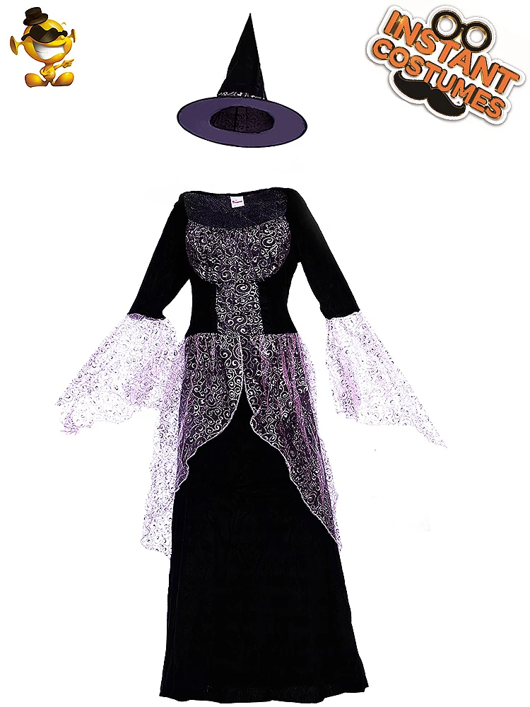 Wholesales Elegant Witch Costume Halloween Carnival Role Play ...