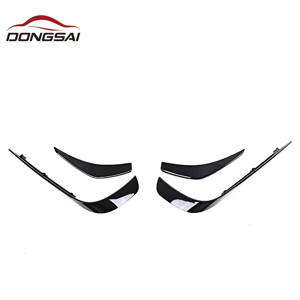 Abs Gloss Black Front Bumper Side Canards For Mercedes Benz Gla X156 ...