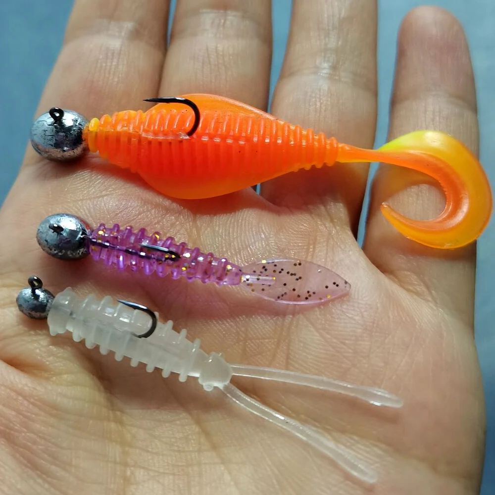 JOHNCOO Fish Hook 0.8G-7G Jig Head Crappie Baby Shad Fishing Hooks Jigs ...