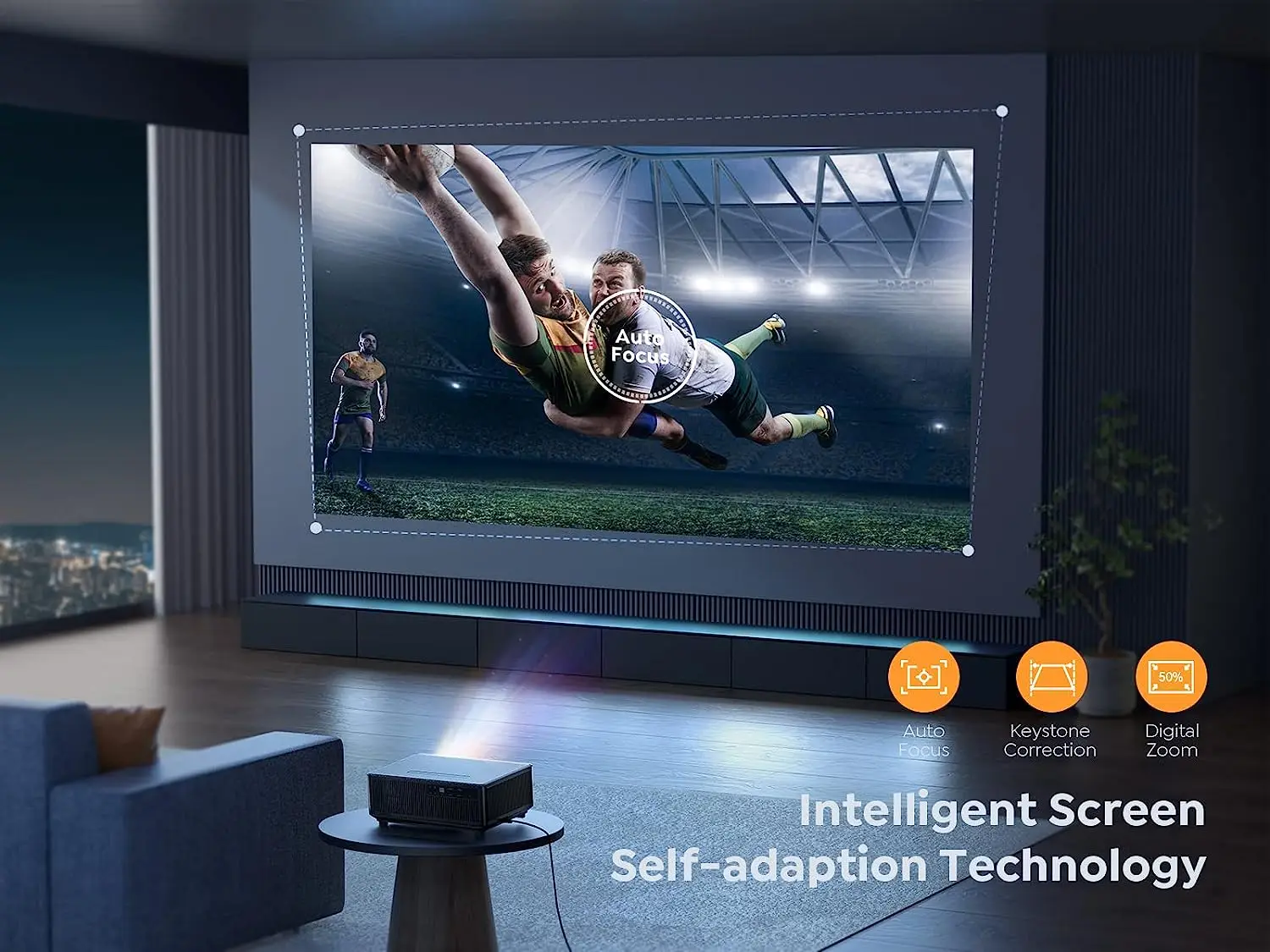 Home Theater Projector 650 Ansi Ultra Bright With 1080p 4k Support ...