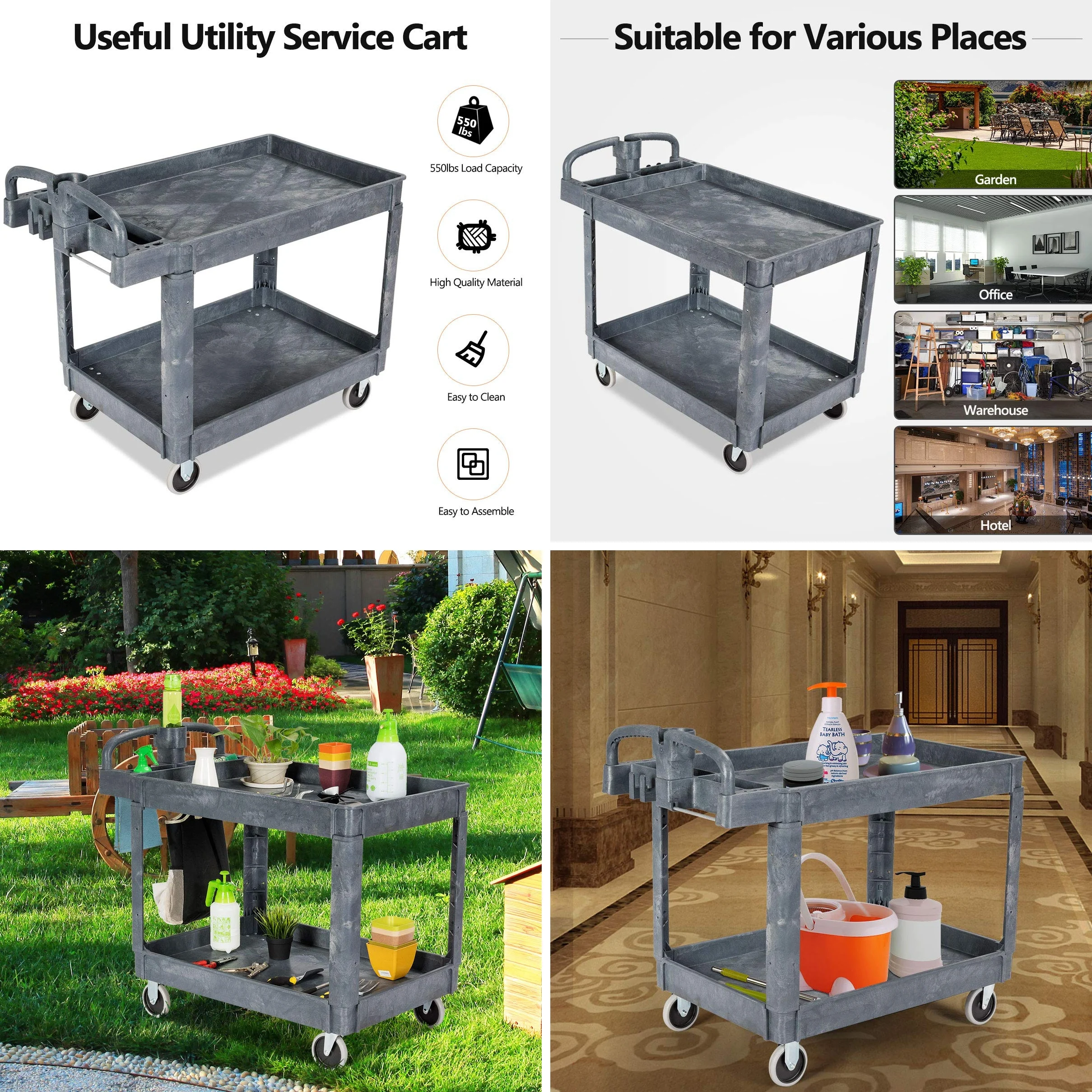 Multifunction Industrial Hand Trolley - Durable & Versatile