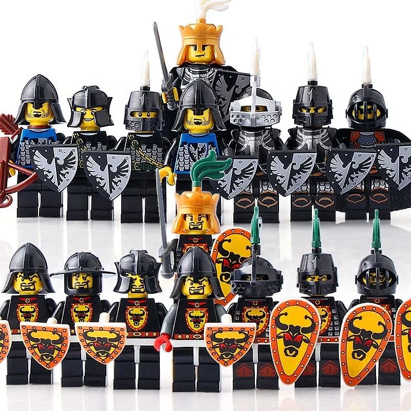 Castle Solider King Knights Bat Medieval Knights Army Mini Figure ...