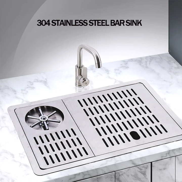 Commercial Bar Counter Glass Cup Washer Sus304 Stainless Steel Single ...