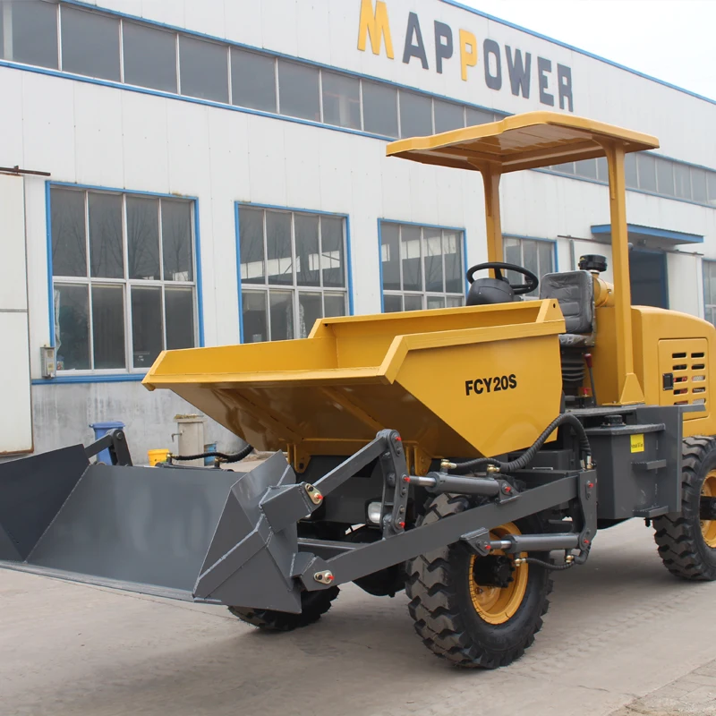 2 Tons Mini Wheeled Farm Tractor Dumper Hydraulic Mini Dumper