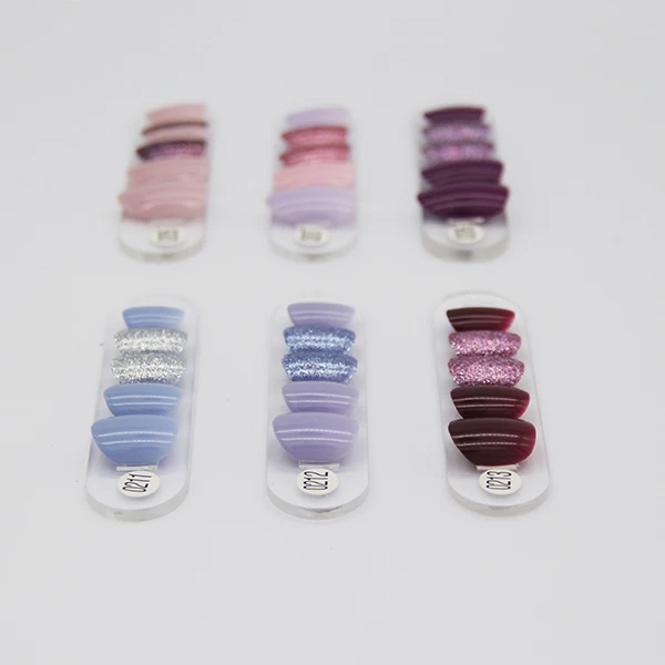 Wholesale Hot Nail Tips 24pcs Purple blue pink Glitter Artificial Nail wholesale-hot-nail-tips-24pcs-purple-blue-pink-glitter-artificial-nail