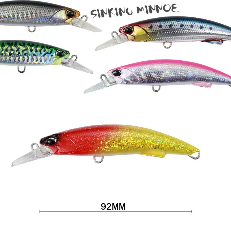 92mm/40g Hard Bait Lure Bionic Fishing Lure Pike ABS Material Minnow ...