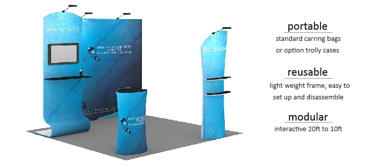 10x10 High Quality Portable Backdrop Display Modular Trade Show ...