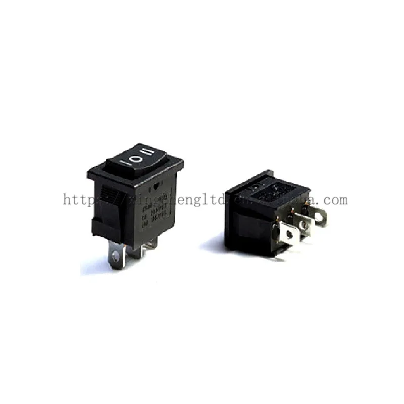 Kcd1 Model 3 Pin 3a 250v 10*15mm Black Button Rocker Switch On/off/on ...