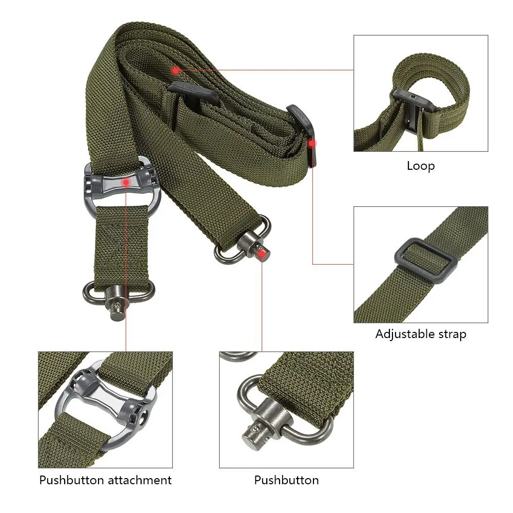 Tactical Rope Mission Adjustable Tactical Sling Quick Detach QD Trap ...