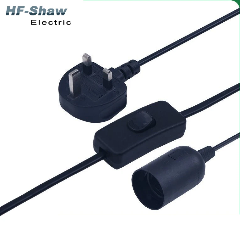 Cordset Light Button Switch Plug Cord Cable European USA