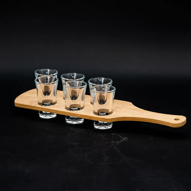 Eco-friendly Wooden Spirit Beer Shot Wine Tasting Flight Sampler Set ...