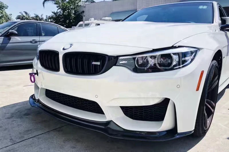 Carbon Fiber V Style Front Bumper Splitter Lip Support For Bmw F80 M3 ...